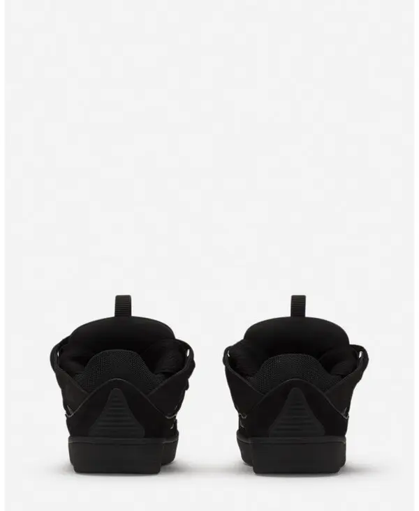 LANVIN Curb Leather Sneakers - Black