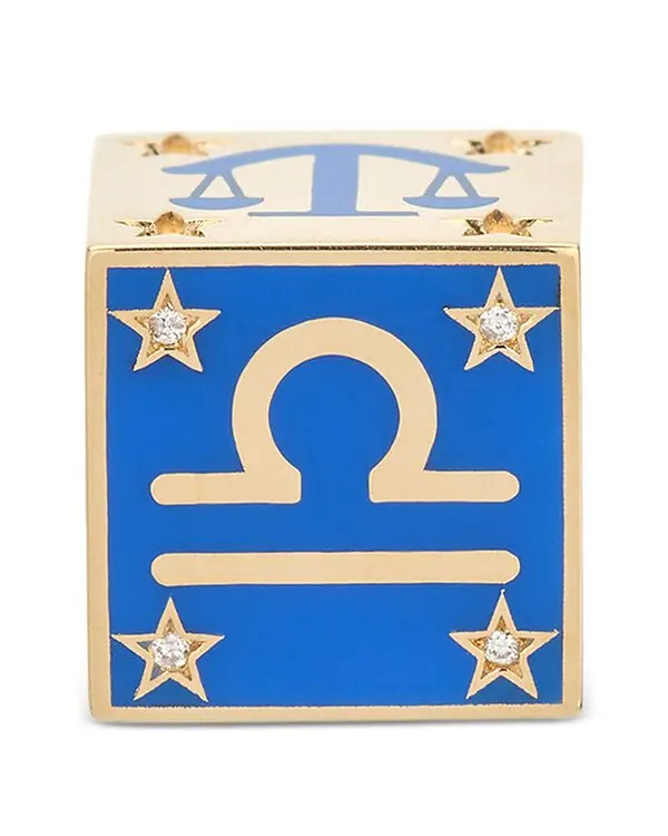 Adina Reyter 9k Libra Zodiac Diamond & Ceramic Bead