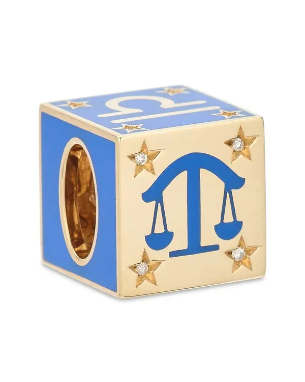 Adina Reyter 9k Libra Zodiac Diamond & Ceramic Bead