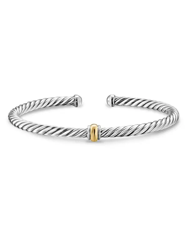 David Yurman Cable Flex Station Bracelet - Silver