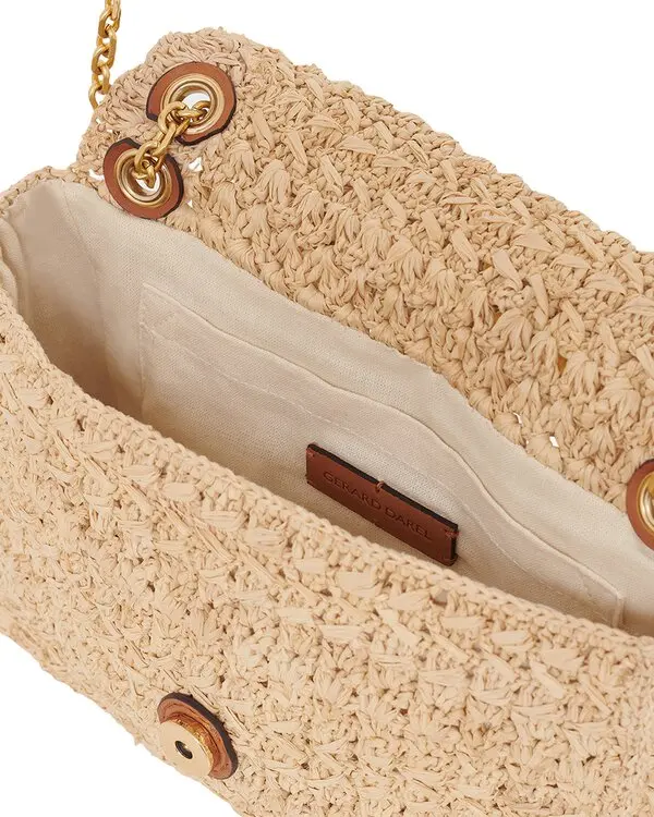 Gerard Darel Le Fanny Raffia Crossbody Bag