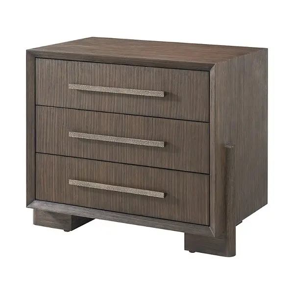 THEODORE ALEXANDER Urbane Three Drawer Nightstand - Campfire