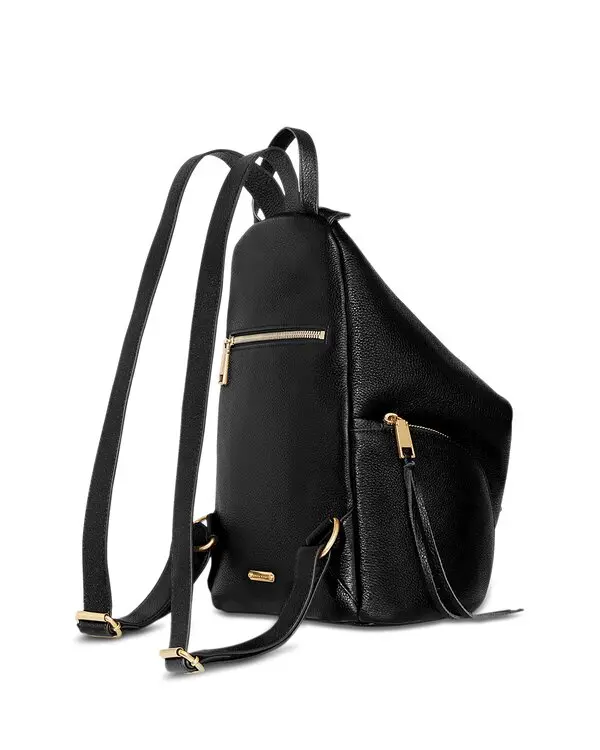 Rebecca Minkoff Leather Backpack - Black | Editorialist display picture 2