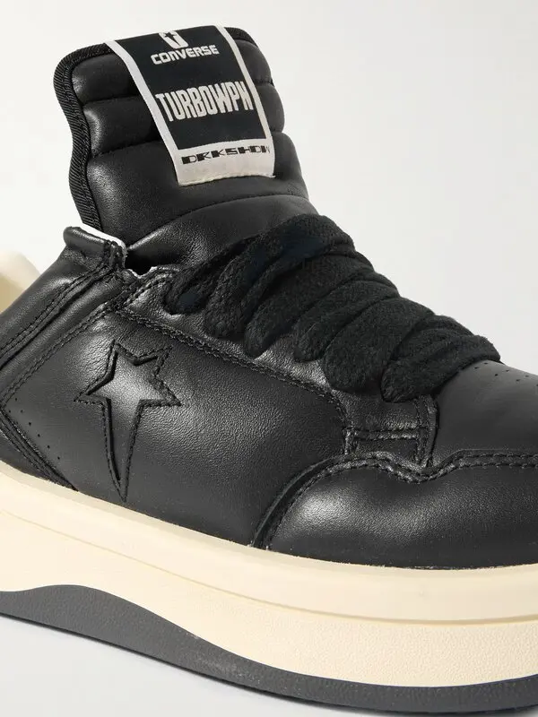 Rick Owens X Converse Turbowpn Leather Sneakers