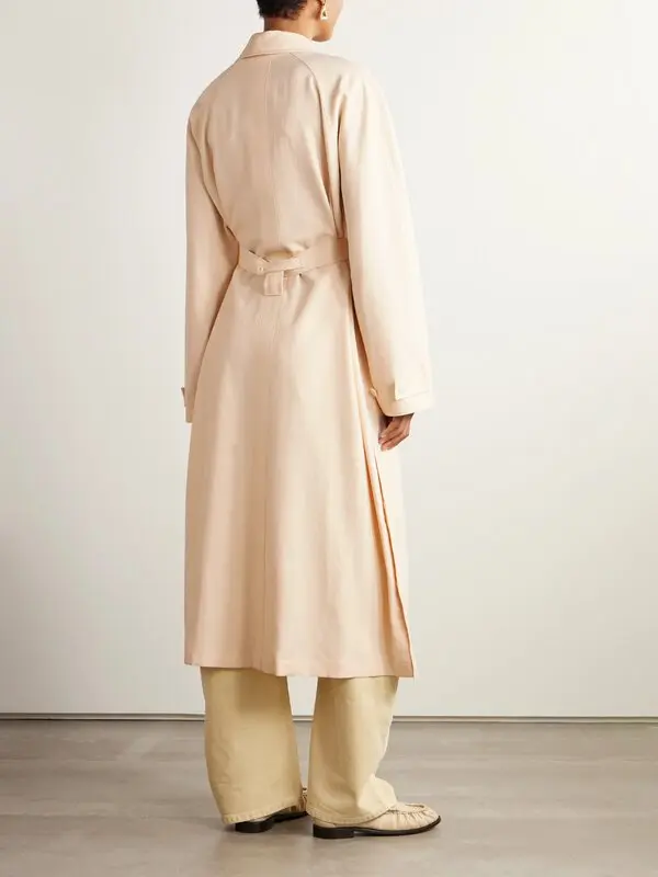 LEMAIRE Belted Wool-blend Trench Coat