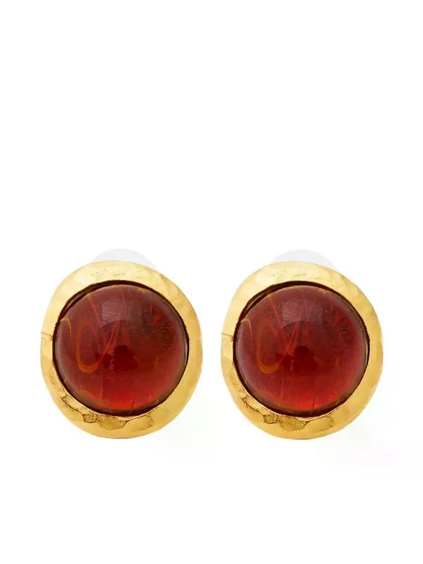 KENNETH JAY LANE Topaz-embellished Earrings - Gold