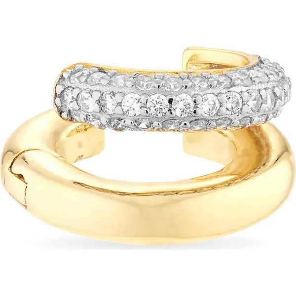 Shashi Bree Cubic Zirconia Single Ear Cuff - Gold