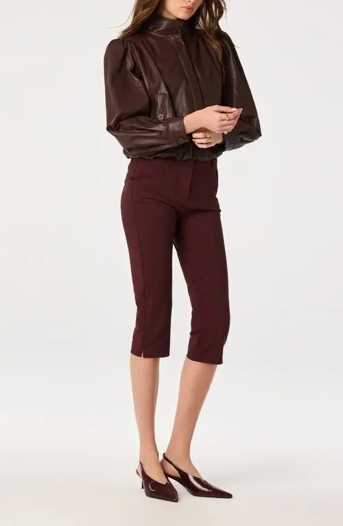 Astr The Label Cardin Capri Pants - Wine