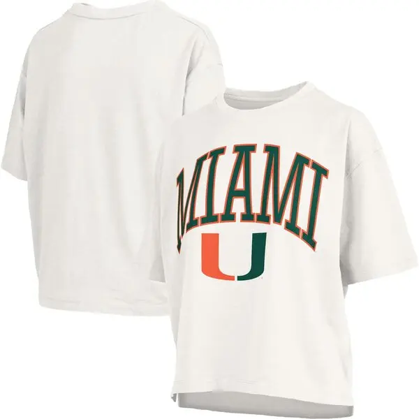 PRESSBOX Miami Hurricanes Nelson Arch Oversized T-shirt - White