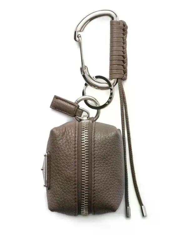 Prada Leather Bag Charm - Grey