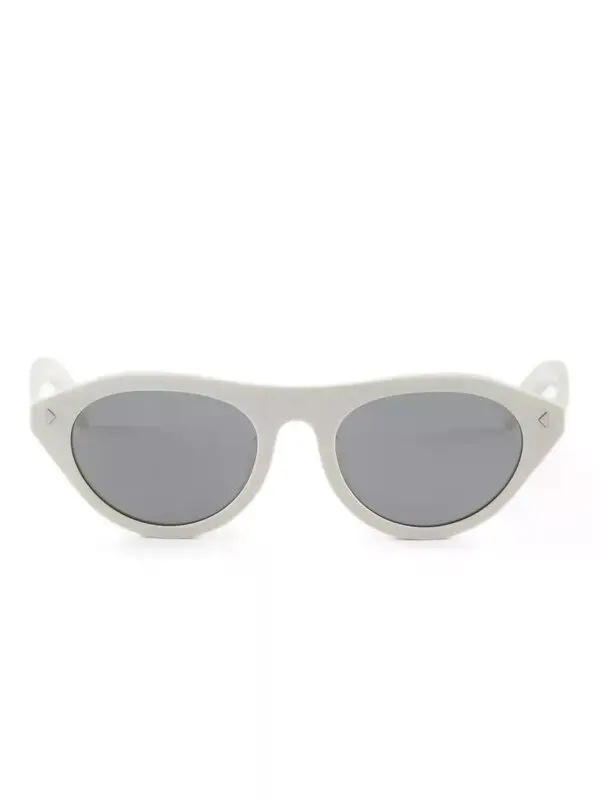 Prada Oval Frame Sunglasses - White