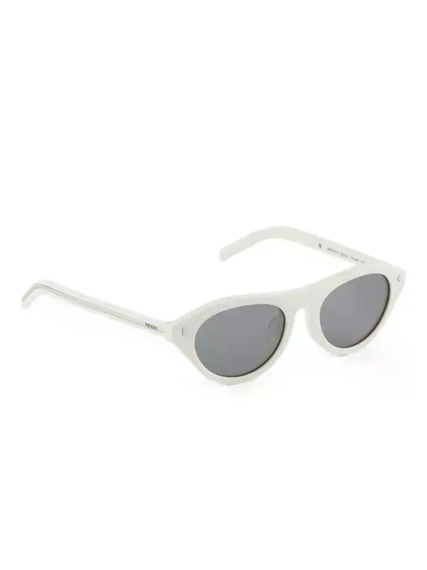 Prada Oval Frame Sunglasses - White
