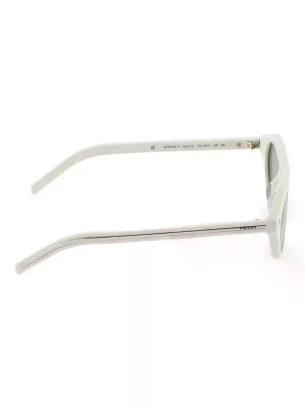Prada Oval Frame Sunglasses - White