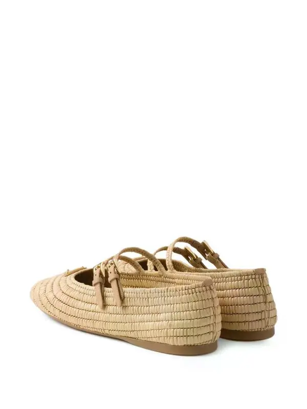 Prada Crochet Ballet Flats - Neutrals
