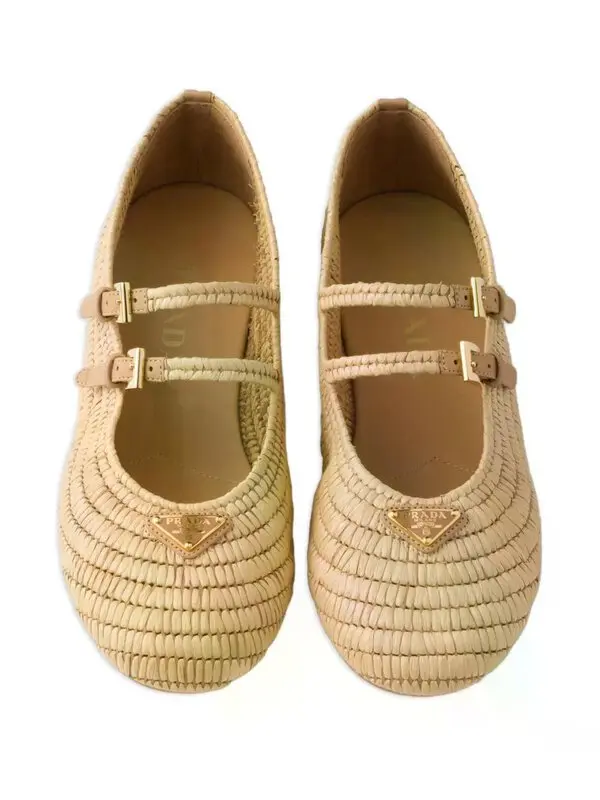 Prada Crochet Ballet Flats - Neutrals