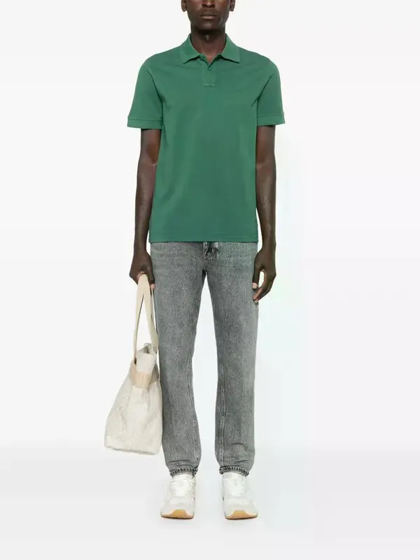BOSS Logo-embroidered Piqué Polo Shirt - Green