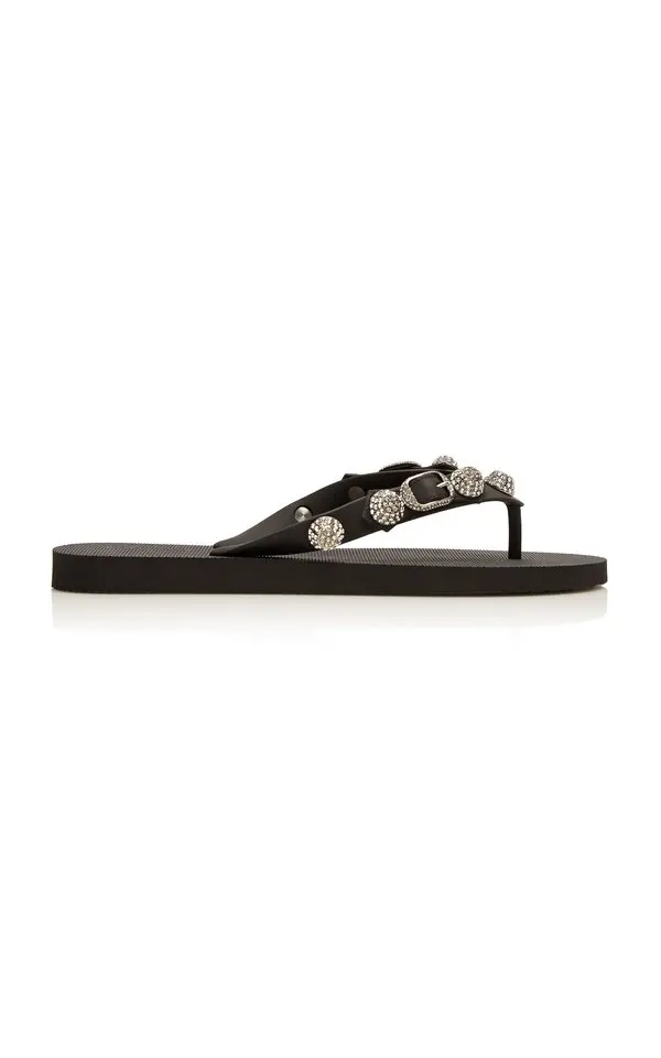 Balenciaga Cagole Thong Sandals - Black