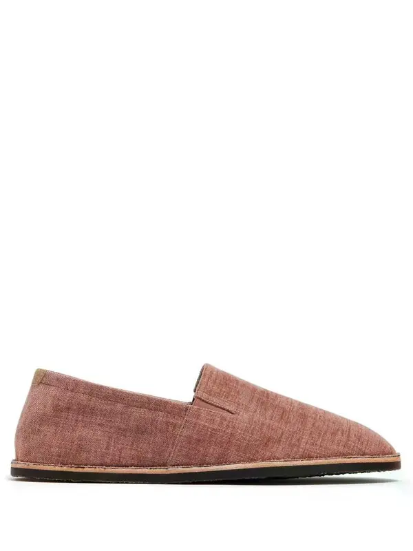 Brunello Cucinelli Round-toe Canvas Loafers