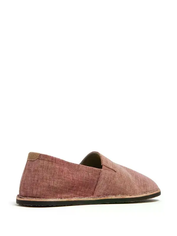 Brunello Cucinelli Round-toe Canvas Loafers