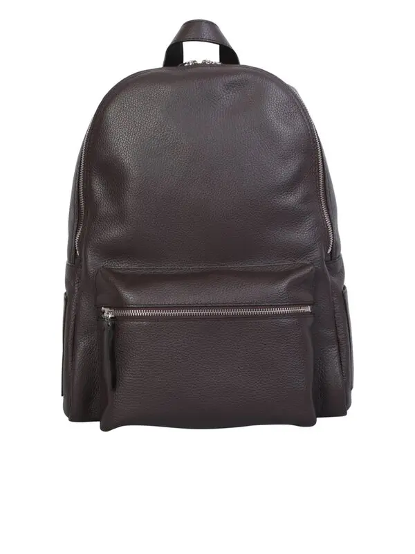 ORTIGNI Micron Leather Backpack - Brown