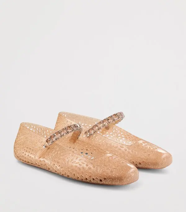 JIMMY CHOO Jelly Ballet Flats - Beige