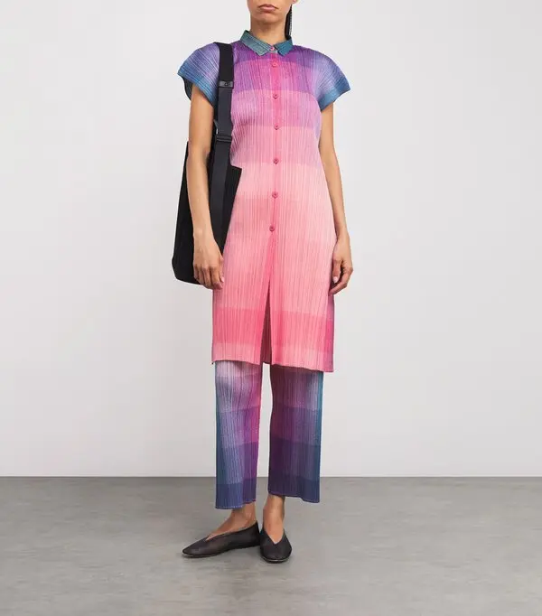 Issey Miyake Longline Photon Shirt - Pink - 30% Off | Editorialist