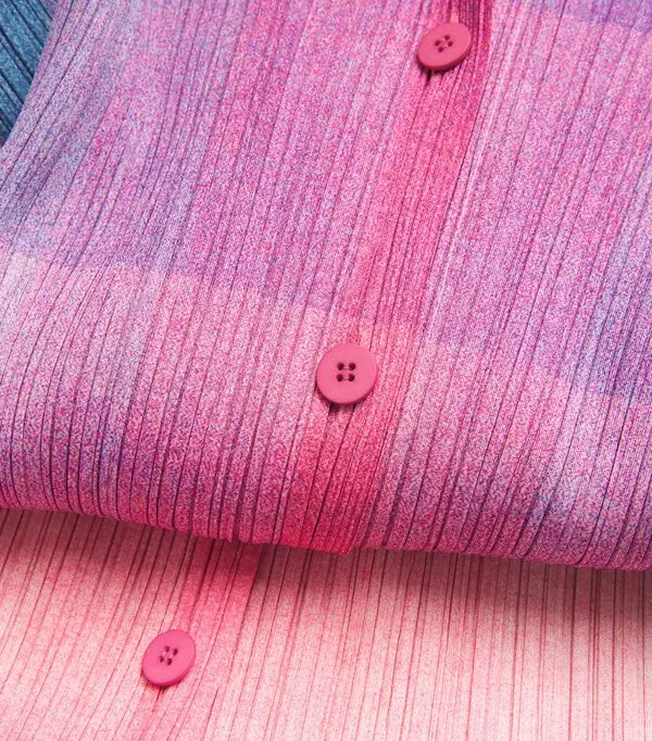 PLEATS PLEASE PHOTON 長袖トップス(PINK) Issey Miyake Longline Photon Shirt - Pink - 30% Off | Editorialist