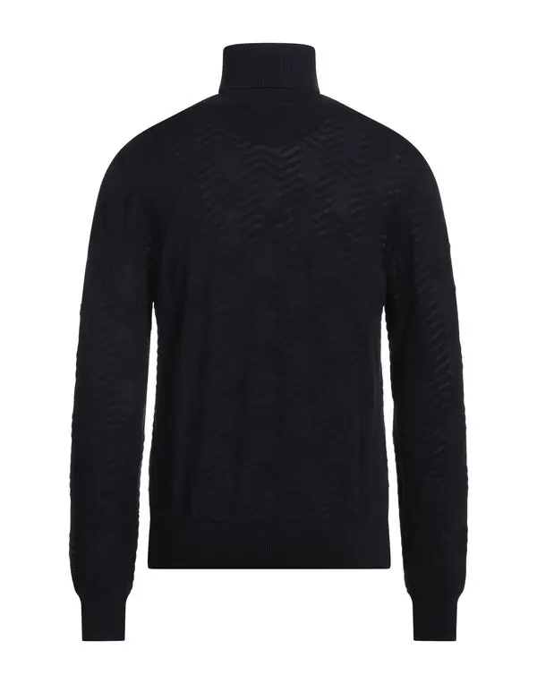 Missoni Turtleneck Knit Top - Navy