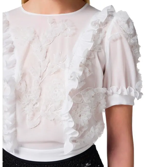 Elisabetta Franchi Ruffled Top - Ivory