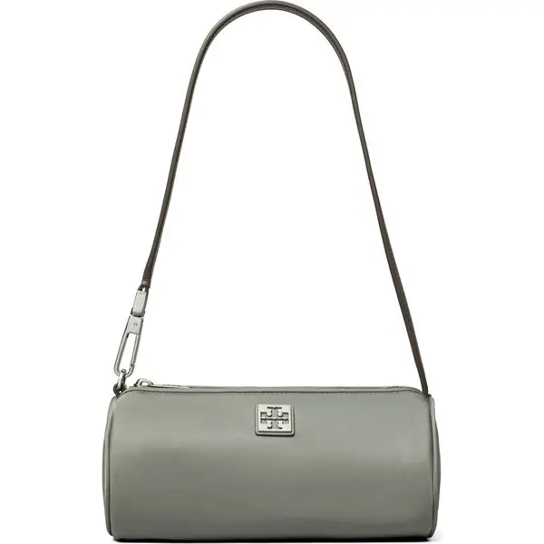 Tory Burch Virginia Nylon Cylinder Shoulder Bag - Stone