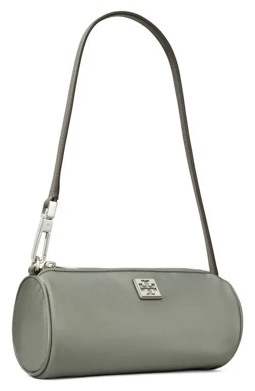 Tory Burch Virginia Nylon Cylinder Shoulder Bag - Stone