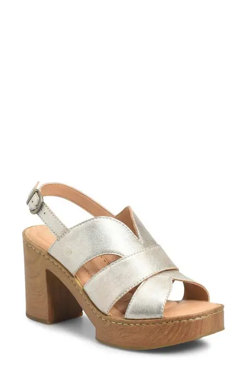 BØRN Nassau Slingback Platform Sandal - Light Gold