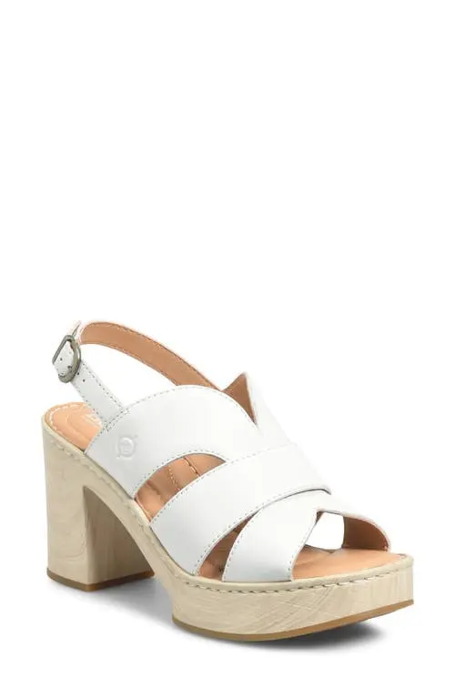 BØRN Nassau Slingback Platform Sandal - White