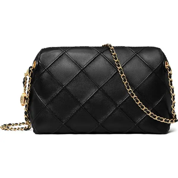 Tory Burch Fleming Soft Leather Crossbody Bag - Black