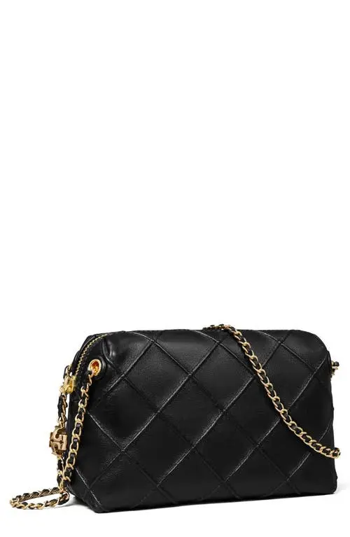 Tory Burch Fleming Soft Leather Crossbody Bag - Black