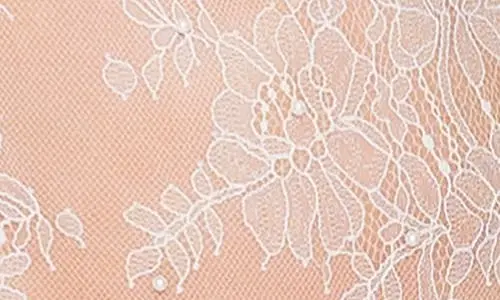 MAPALE Floral Lace Teddy With Faux Pearl And Lace-up Detail