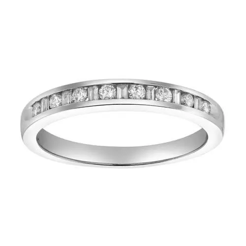 LUVMYJEWELRY Solara 14k Gold Diamond Band Ring 0.26ct - 14k White Gold