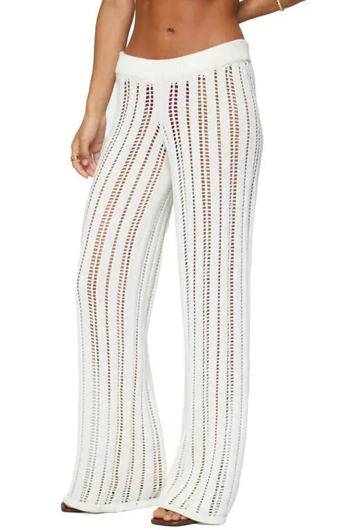 EDIKTED Open Stitch Cover-up Pants