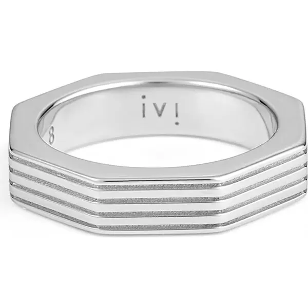 IVI LOS ANGELES Octagon Band Ring - Silver