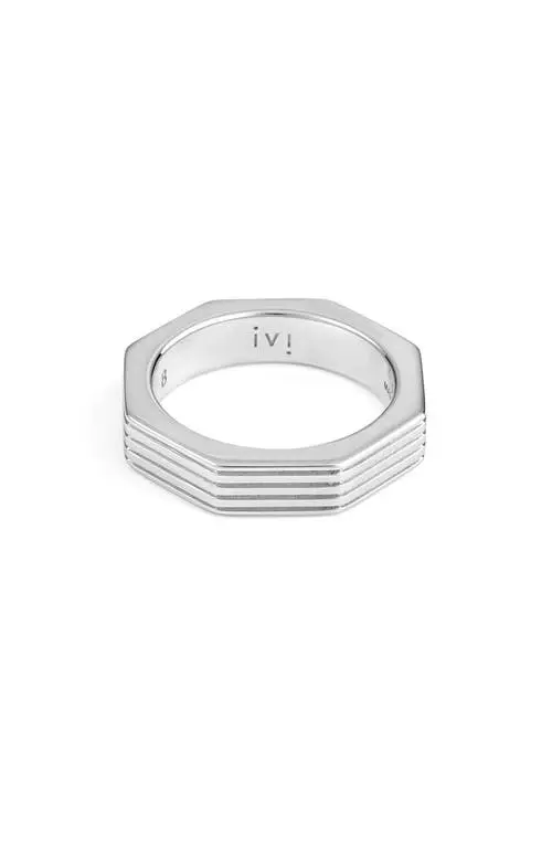 IVI LOS ANGELES Octagon Band Ring - Silver