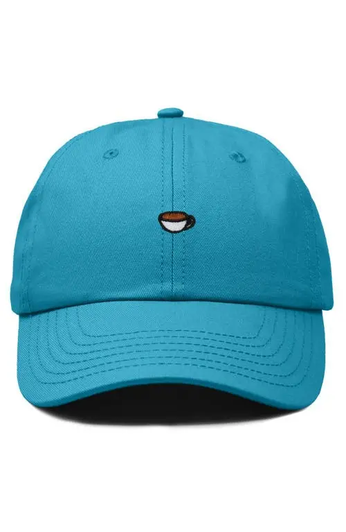 DALIX Lil Coffee Embroidered Baseball Cap - Teal