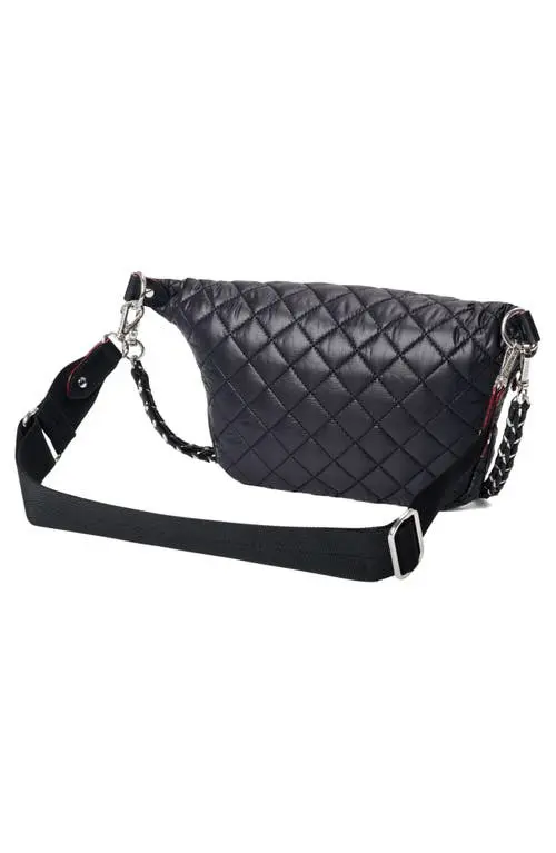 Mz Wallace Crosby Quilted Nylon Convertible Sling Bag - Black
