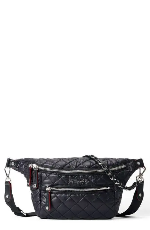 Mz Wallace Crosby Quilted Nylon Convertible Sling Bag - Black