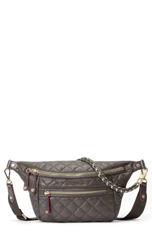 Mz Wallace Small Crosby Quilted Nylon Convertible Sling Bag - Magnet