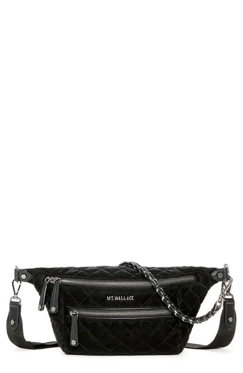 Mz Wallace Small Crosby Quilted Nylon Convertible Sling Bag - Tech Velvet