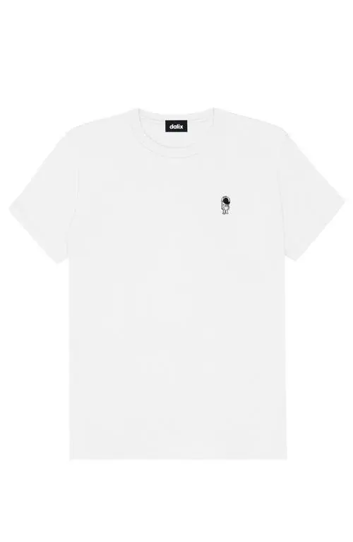 DALIX Relaxed Fit Astronaut Jersey Tee - White