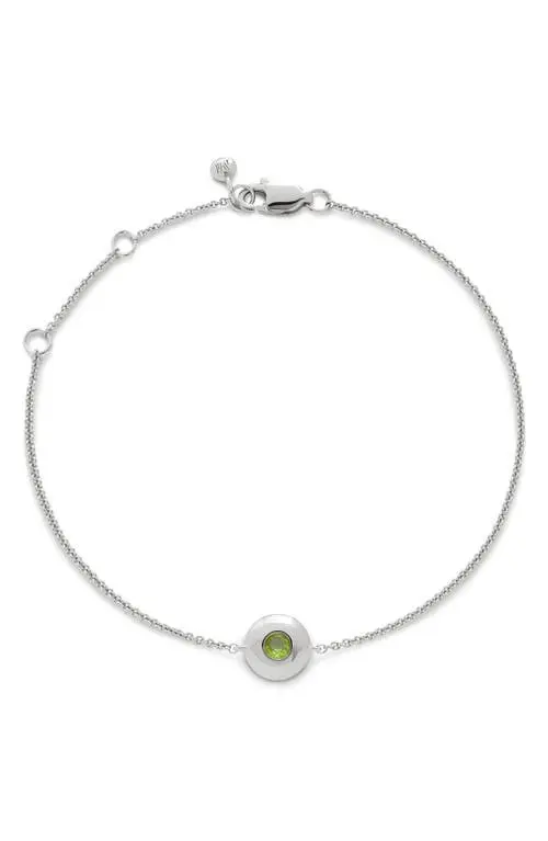 Monica Vinader August Birthstone Chain Bracelet - Sterling Silver /periodt