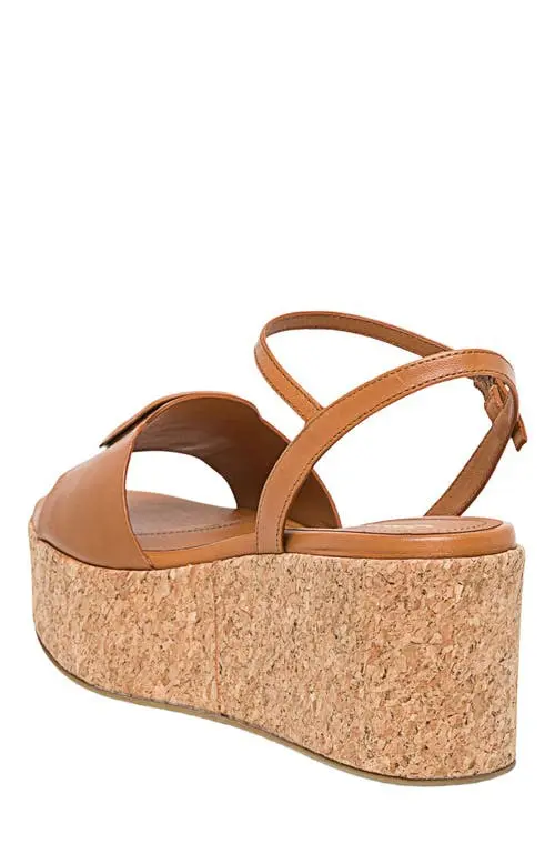 Santoni Leather Wedge Sandals - Light Brown