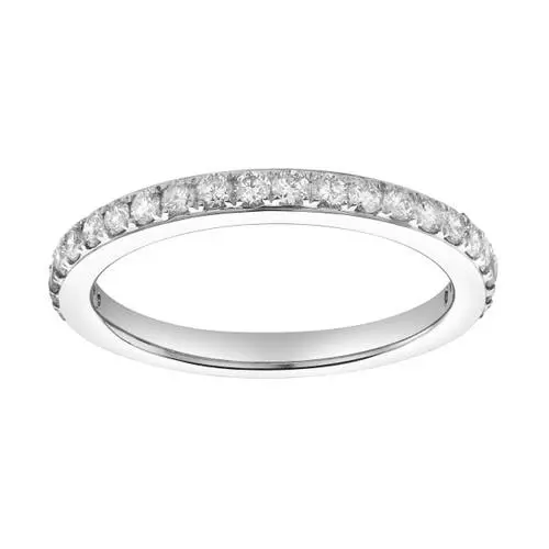 LUVMYJEWELRY 14k Gold 0.51ct Diamond Eternity Ring - 14k White Gold