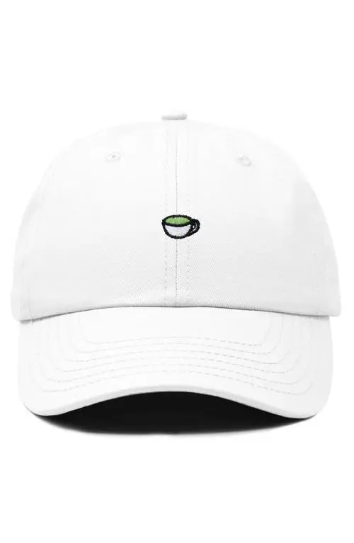 DALIX Embroidered Cotton Baseball Cap - White